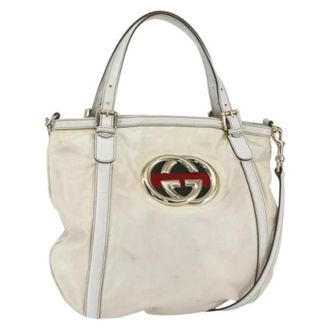 Gucci Sac bandouli&egrave;re en toile Pre-owned - Femme - Pre-owned - Blanc - Taille: ONE Size