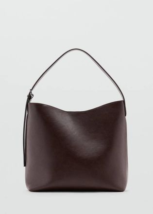 Mango Sac seau boucle chocolat - Femme - Taille unique - MANGO