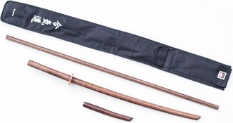 KWON Pack Bokken Jo Tanto und Bezug, Rattan