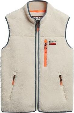 Superdry Gilet polaire dext&eacute;rieur pour femme, noir/noir, 36