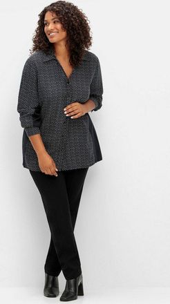 Sheego Klassische Bluse Druckbluse Langarm