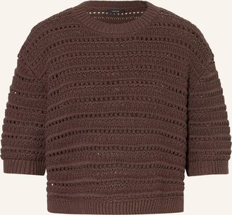 OPUS Strickshirt Ploomina braun