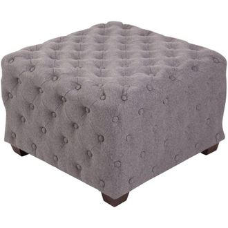 Clp Pouf élégant en tissu matelassé et détails de bouton disponibles différentes couleurs colore : Gris