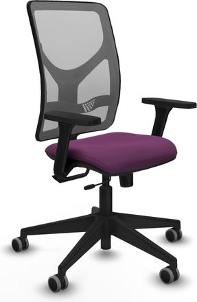 Piqueras y Crespo Schreibtischstuhl mit Armlehnen, h&ouml;henverstellbare Lendenwirbelst&uuml;tze, ausgestattet mit Syncro/Traslack und Schneidschaum, mit Rollen 65 mm, Parkett, 