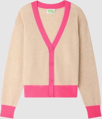 From Future Pull Cardigan Bicolore Beige Chin&eacute;