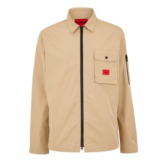 HUGO BOSS Hugo - Hemdjacke f&uuml;r Herren, Baumwolle (Mittelbeige)