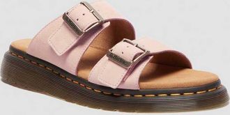 Dr. Martens Josef Nubuck Leder Slide Sandalen in Rosa, Größe: 36
