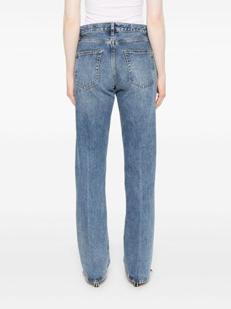 Frame Denim Womens The Vertical Jeans Blue Recycled Cotton