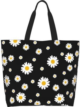Generic Jolie Marguerite Sac Courses R&eacute;utilisable Tote Bag D&eacute;contract&eacute; Sac Fourre-Tout Pour Shopping Plage Travail