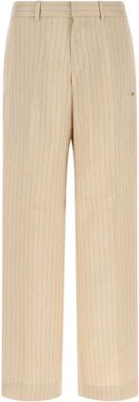 Amiri Homme, Pantalons, Beige, Taille: L Embroidered Jersey Wide-Leg Pant