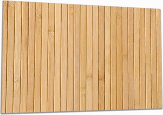 Wallario Herdabdeckplatte/Spritzschutz aus Glas, 1-teilig, 80x52cm, f&uuml;r Ceran- und Induktionsherde, Holzpanele hell