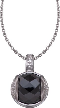 Orphelia Damen-Anhnger mit Kette Black Ball 925 Sterlingsilber mit Zirkonia 45cm ZH-4572