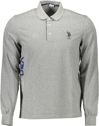 U.S.Polo Association U.s. Polo Assn., Homme, Tops, Gris, Taille: 2XL Polo &agrave; manches longues