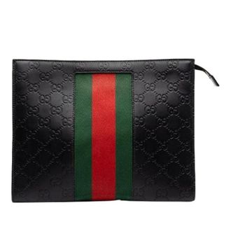 Gucci Pre-owned Vintage Web Clutch - Femme - Pre-owned - Noir - Taille: ONE Size