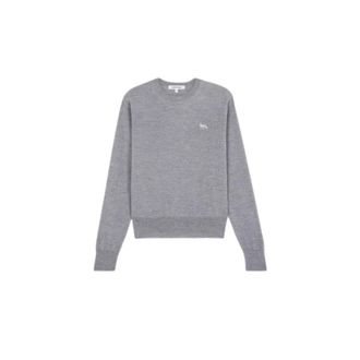 Maison Kitsun&eacute; Feine Merinowolle Jersey - - Knitwear - Damen - Grau - XL