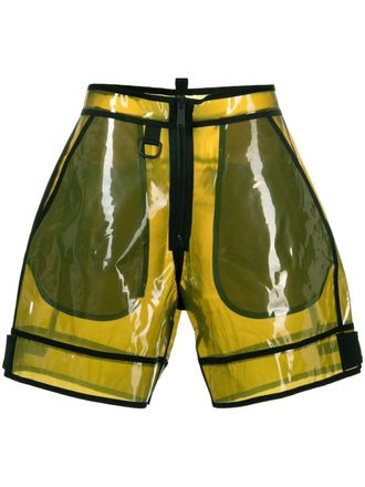 Dsquared2 short &agrave; effet de transparence - Vert