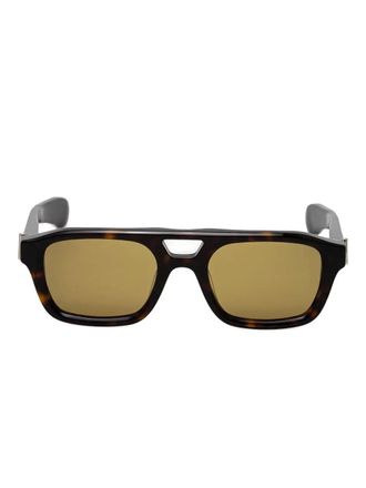 Alexander McQueen Eyewear Sonnenbrille mit eckigem Gestell - Braun