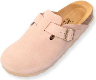 Bonova Sabots Wesel en daim - Chaussons de qualité supérieure pour homme et femme - 4 couleurs., daim nude, 37 EU