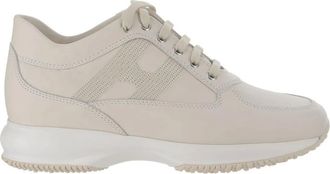 Hogan Low-Top Sneaker - Interactive Leather Sneakers - Gr. 38,5 (EU) - in Beige - für Damen