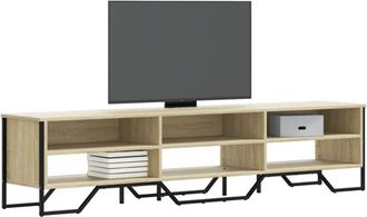 vidaXL Vidaxl - Meuble tv ch&ecirc;ne sonoma 180x34x41 cm bois ding&eacute;nierie