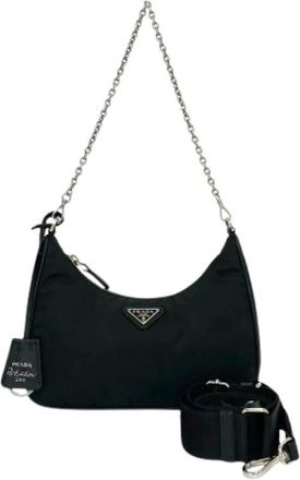 Prada Pre-owned Vintage Nylon Pouch Shoulder Bag - Femme - Pre-owned - Noir - Taille: ONE Size