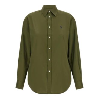Polo Ralph Lauren Klassisches Baumwoll-Twill-Hemd - - Blouses & Shirts - Damen - Gr&uuml;n - XL