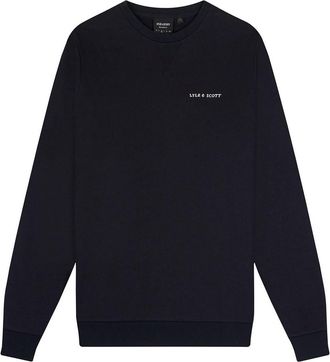 Lyle & Scott Rundhalsausschnitt Sweatshirt f&uuml;r Herren Loopback (Marine)