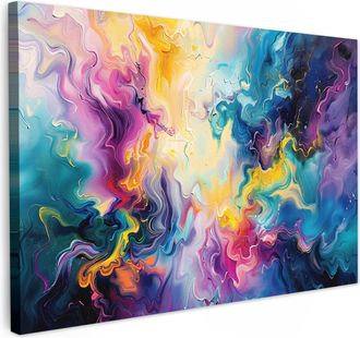 MuchoWow © Wandbilder Klein 30x20 cm Mini Schlafzimmer Home Deko Wohnung Bild Wohnzimmer Fotoleinwand Wand Bilder Leinwand Wall Decor Bunt - Farbe - Farbenfroh