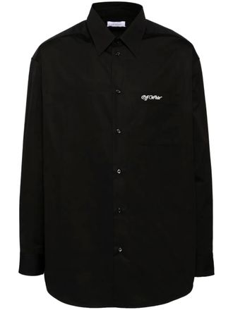 Off-white chemise &agrave; broderies - 1001 Black - White