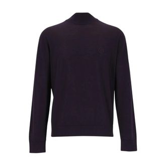 Giorgio Armani Wollpullover mit Rollkragen - - Knitwear - Herren - Blau - XL