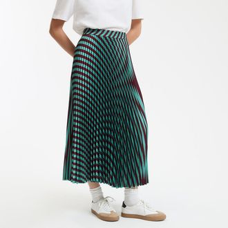 La Redoute Collections Jupe Ray&eacute;e Pliss&eacute;e Longue