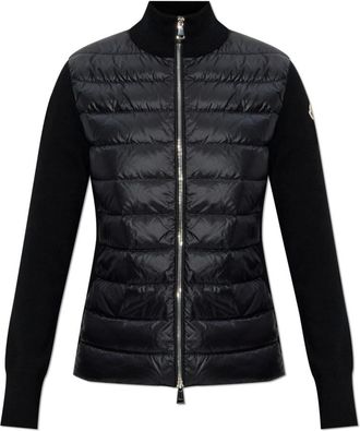 Moncler Femme, Pulls, Noir, Taille: 38 FR Gilet à col montant