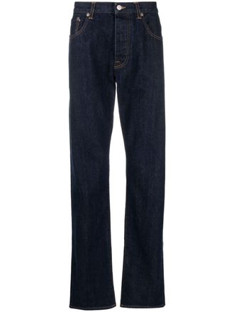 Fortela Halbhohe Straight-Leg-Jeans - Blau