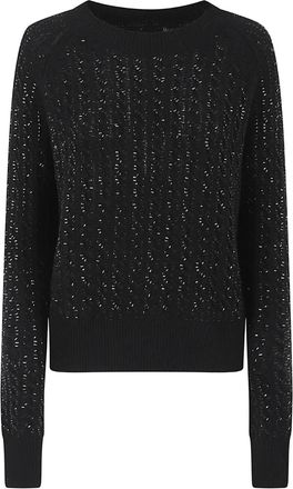 Ermanno Scervino pull en laine à perles - Noir