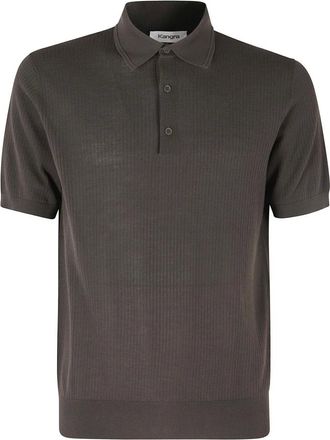 KANGRA Homme, Tops, Brun, Taille: M Polo Maglia MM Microtreccia