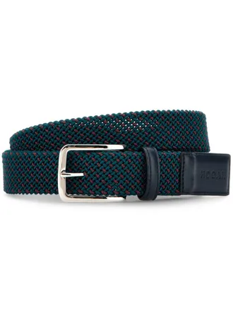Hogan ceinture &agrave; bords tress&eacute;s - Bleu