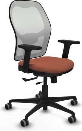 Piqueras y Crespo Schreibtischstuhl in Beige und Wei&szlig;, mit 2D-Armlehnen, h&ouml;henverstellbare Lendenwirbelst&uuml;tze, ausgestattet mit Syncro/Traslack und injiziertem Schaumst