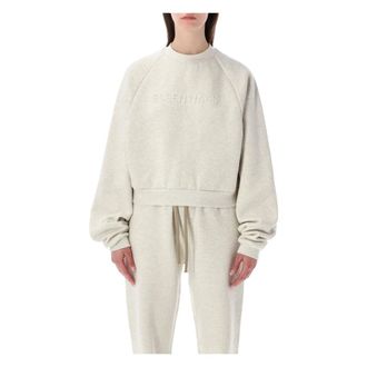 Fear of God Femme, Sweatshirts et sweats &agrave; capuche, Beige, Taille: 38 FR SweaT-shirt Ras du Cou Raglan Ann&eacute;es 90