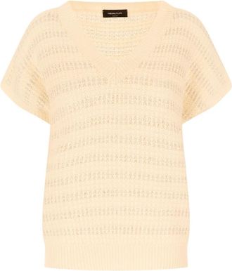 Fabiana Filippi Schimmernder Pailletten-Westen - - Knitwear - Damen - Beige - XS