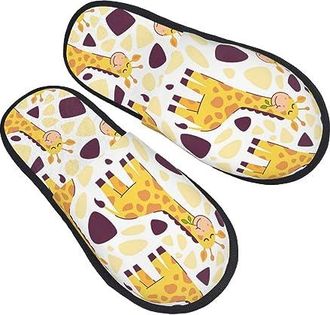 Generic Girafe Mignonne Homme Femme Pantoufles L&eacute;g&egrave;res Chaussures De Maison Confortable Chaussons Pour Automne Maison Hiver M