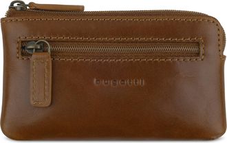 Bugatti Remo Schl&uuml;sseletui mit 2 Schl&uuml;sselringen, Leder-Schl&uuml;sselm&auml;ppchen in cognac