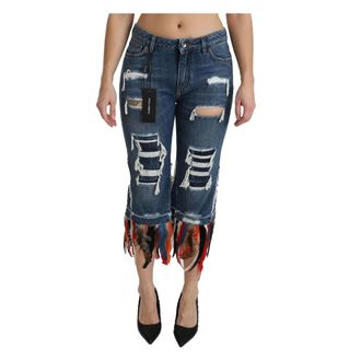 Dolce & Gabbana Femme, Jeans, Bleu, Taille: 32 FR Jean chic avec taille basse