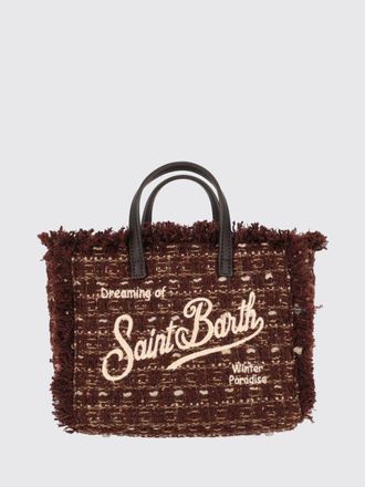 MC2 Saint Barth Mini sac &agrave; main Vanity en tweed avec logo brod&eacute;