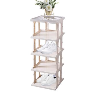 Generic Faltbares Schuhregal - faltbarer Schuhaufbewahrungsorganisator, stapelbar, mehrere Ebenen | f&uuml;r Balkon, Eingang, Schlafzimmer, Wohnzimmer, Wohnmobil, 