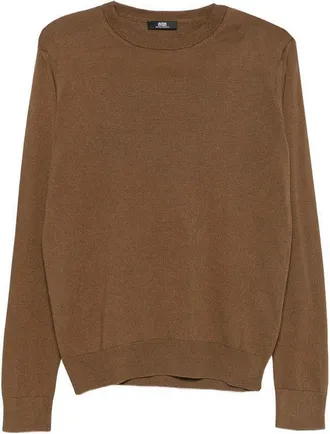 Alpha Studio Pull Col Rond - Marron