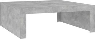 vidaXL Table Basse Table dAppoint Table de Canap&eacute; Bout de Canap&eacute; Meuble de Salle de S&eacute;jour Salon Int&eacute;rieur Gris B&eacute;ton 100x100x35 cm Agglom&eacute;r&eacute;