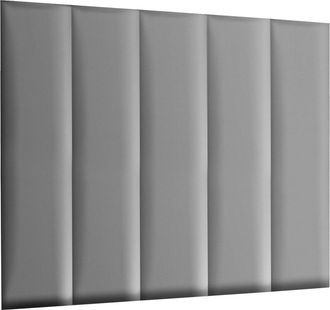 MG Design Polsterpaneel 30 x 120 cm in Grau - 3D Wandkissen fürs Bettkopfteil & Wanddeko, ohne Bohren, geräuschmindernd, fein strukturiert, pflegeleicht & Abrie
