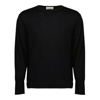 Officine G&eacute;n&eacute;rale Homme, Pulls, Noir, Taille: S Pull Col Rond Laine M&eacute;rinos Italienne