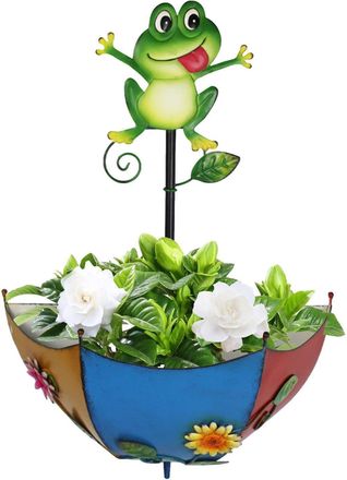 Generico Blumentopf für Wandschirm, Wanddekoration, Pflanzenhänger, Pflanzenständer aus Metall, Bonsai-Pflanzer in Regenschirmform, dekorativer Blumenkorb