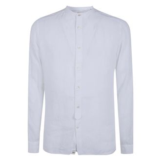 Tintoria Mattei Homme, Chemises, Blanc, Taille: 3XL Chemise en lin &agrave; col mandarin